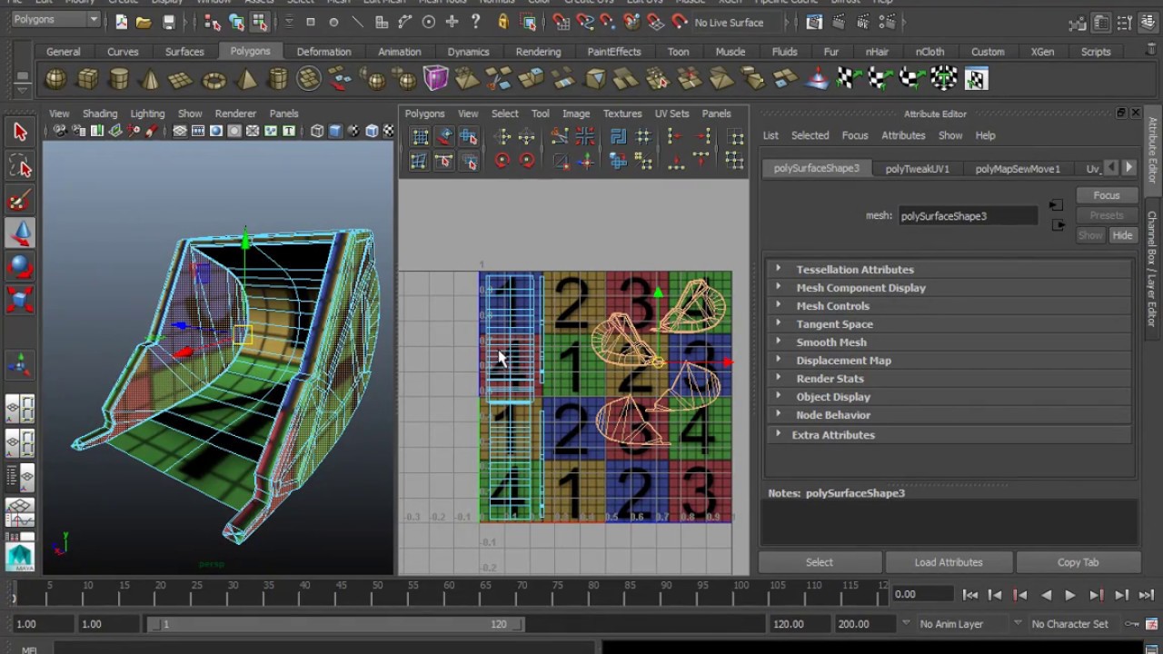 UV Mapping in Maya Part 4 of 5 - Mirroring the UV Map - YouTube