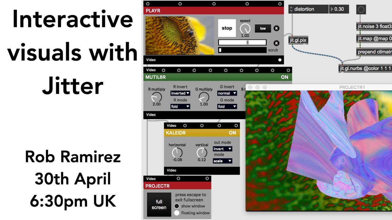 Interactive visuals with Jitter - YouTube
