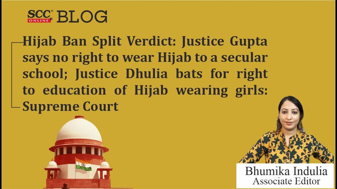 Supreme Court delivers split verdict on Hijab Ban| Secularism vs. Right ...