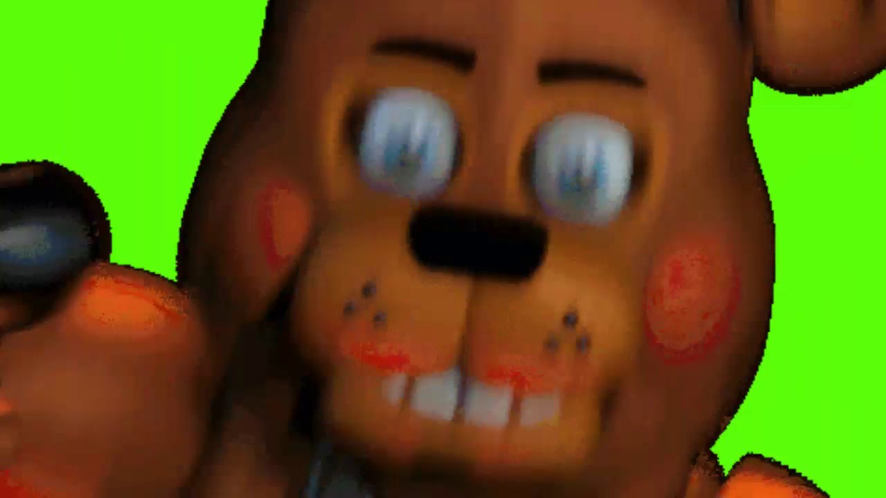 Fnaf 7 ultimate custom night toy Freddy jumpscare green screen - YouTube