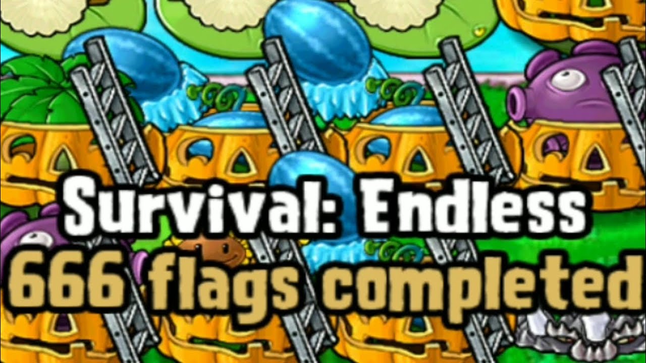 666 Flags Completed. Plants vs Zombies. Mobile game. - YouTube
