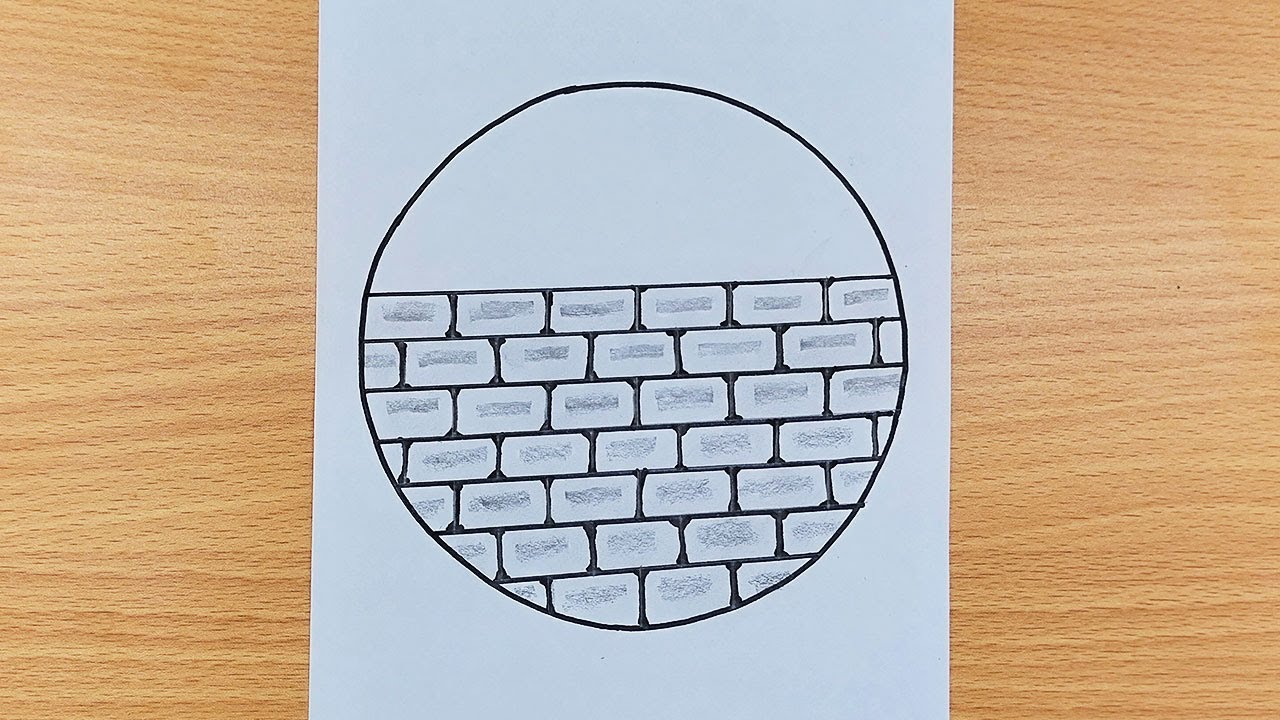 How to Draw a Wall - Wall Drawing in a Circle - YouTube