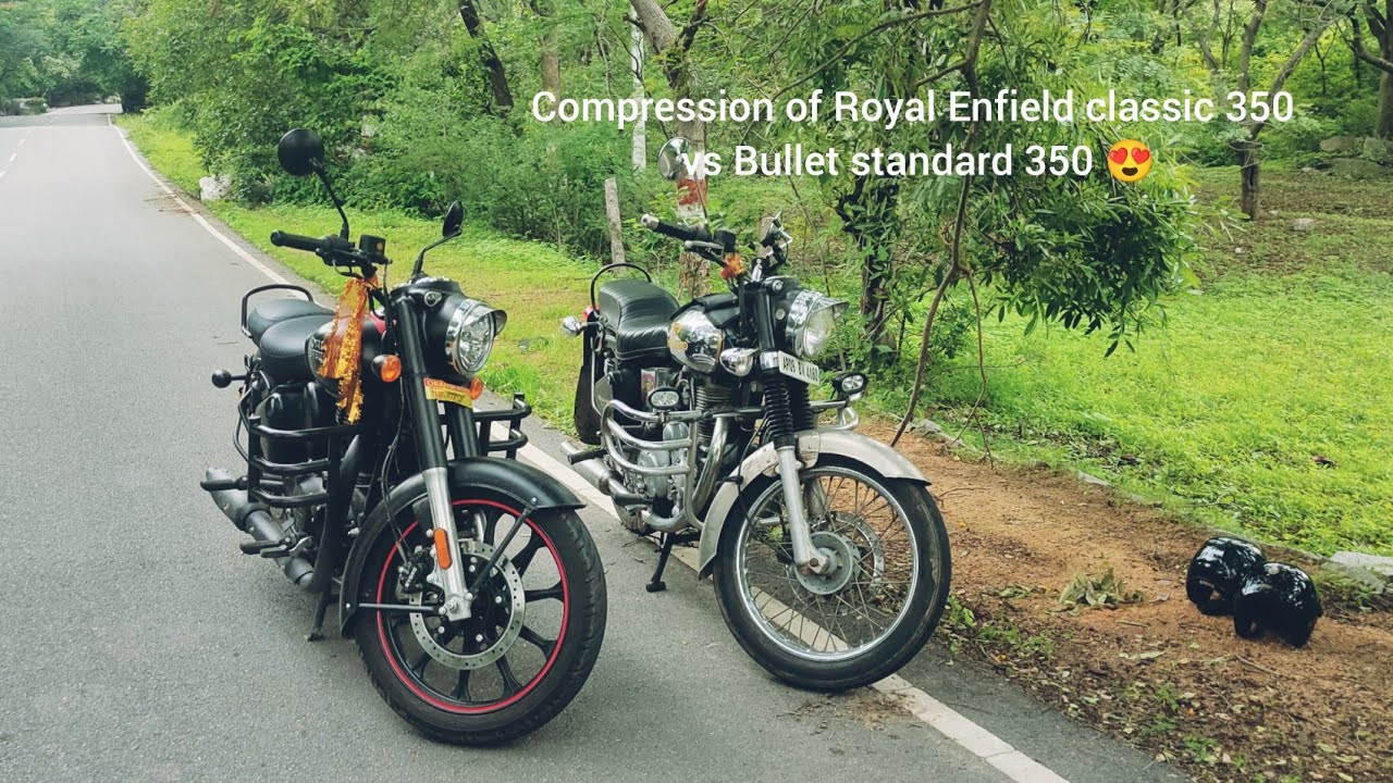 Royal Enfield classic 350 vs standard 350 compression - YouTube