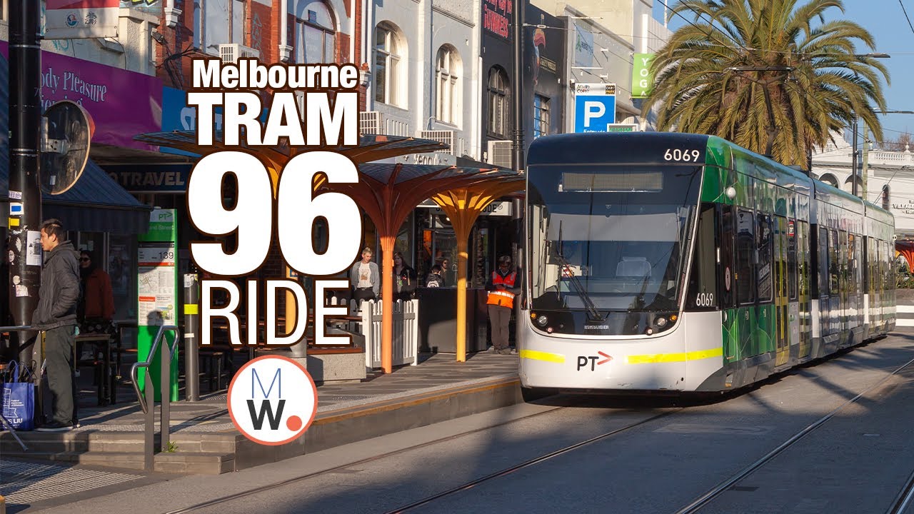 Melbourne: 96 Tram Ride from CBD to Acland St at St. Kilda Beach🚋🏖【4k ...