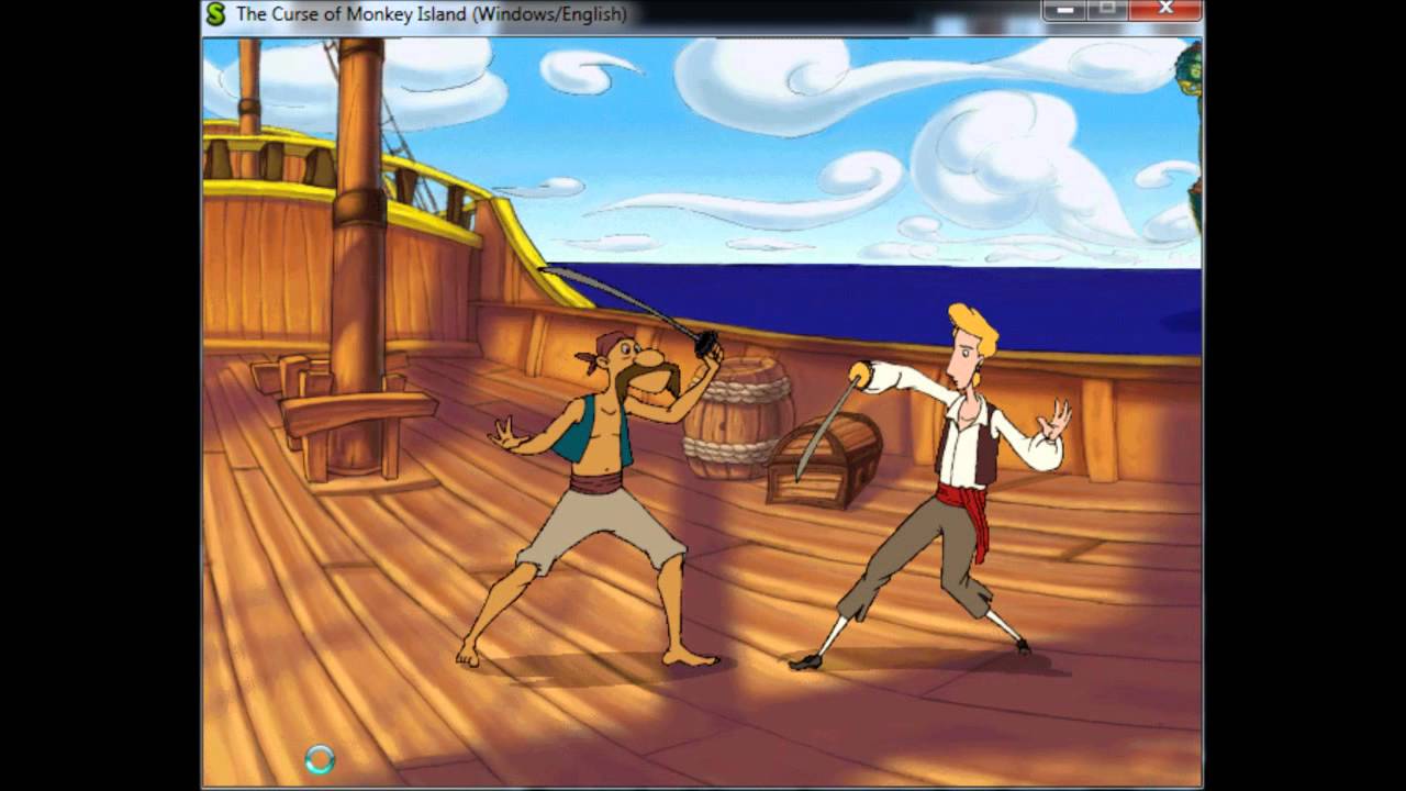 The Curse of Monkey Island - Sword fight - YouTube