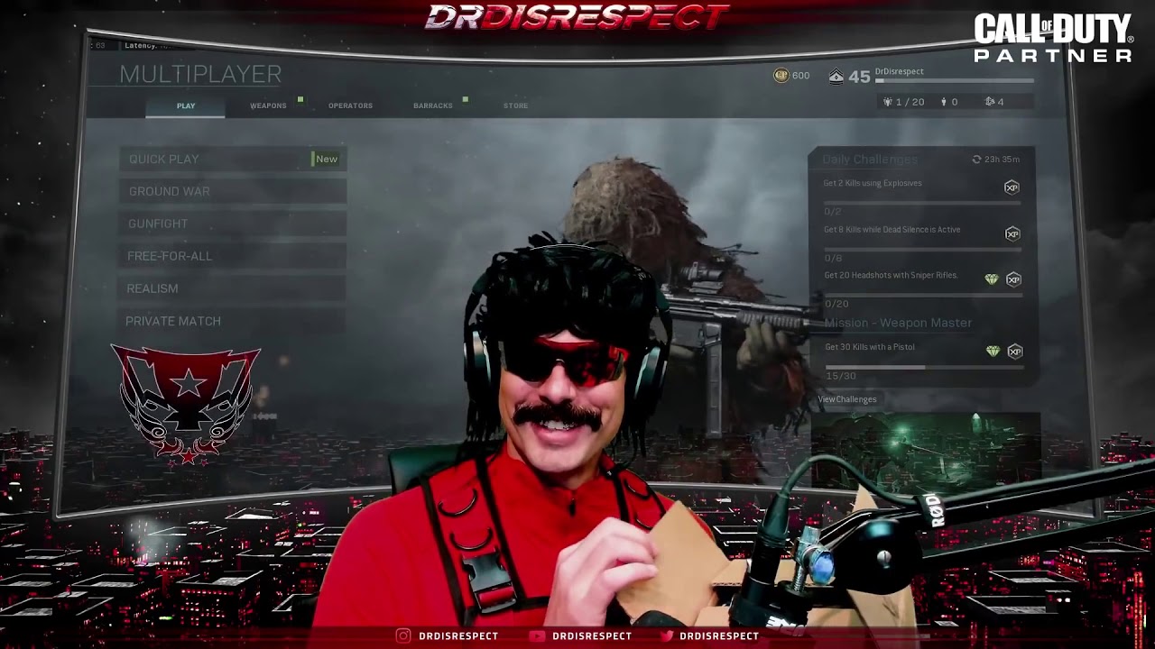 Dr Disrespect Going Psycho in COD Modern Warfare - YouTube