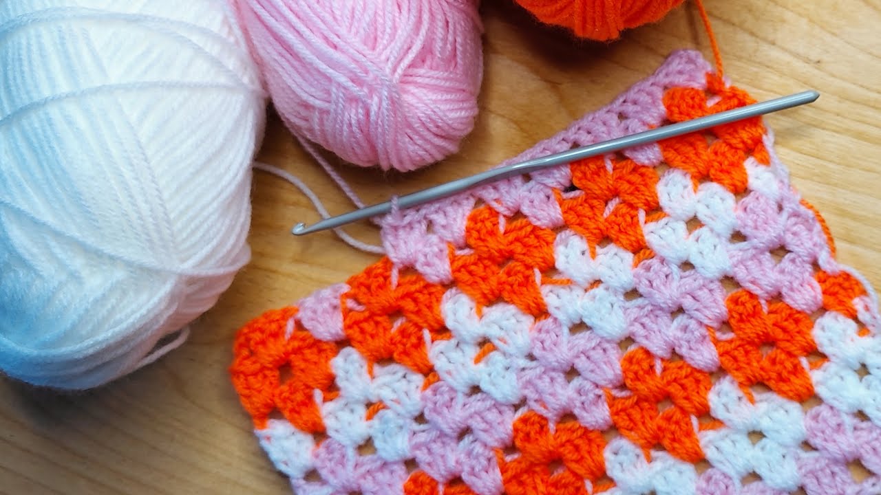 Three color crochet flower pattern/ SUPER EASY Pattern Crochet - YouTube
