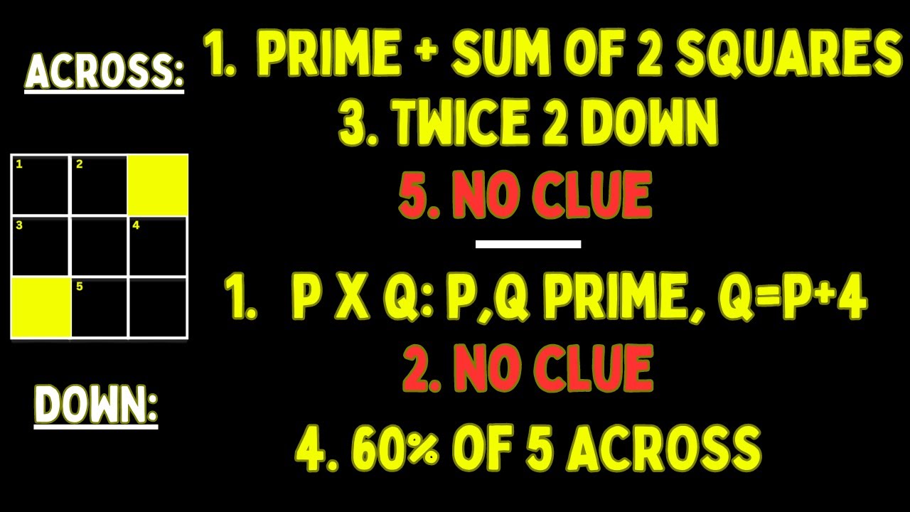 A Cross-Number Puzzle Only the Very Best Students Can Solve - YouTube