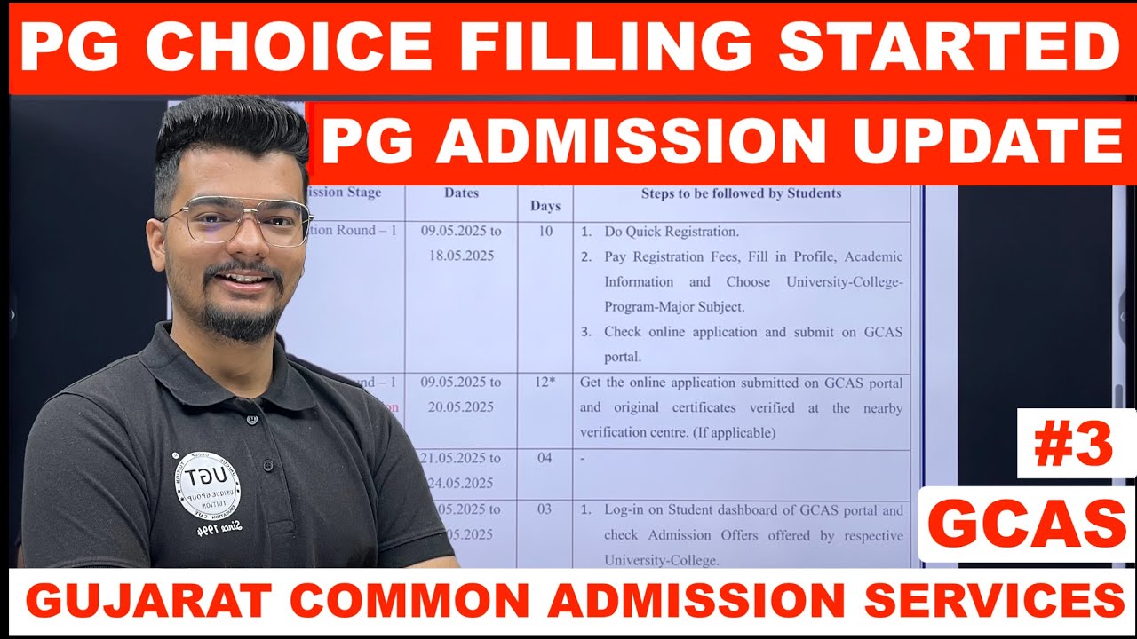 GCAS PG Choice Filling Started | How to full Admission form | PG GCAS ...
