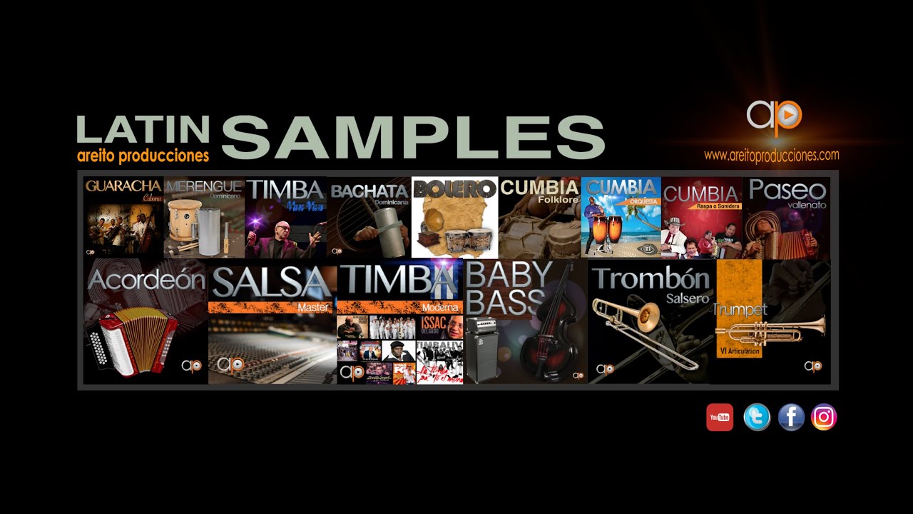 LATIN LOOPS, SAMPLES ONE SHOT E INSTRUMENTOS VIRTUALES (WWW.AREITOPRODUCCIONES.COM) - YouTube