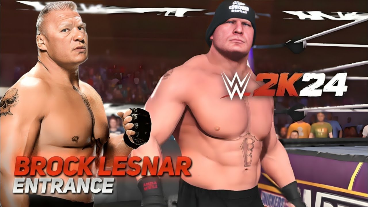 WWE 2K24 Brock Lesnar ‘14 Full Official Entrance - YouTube