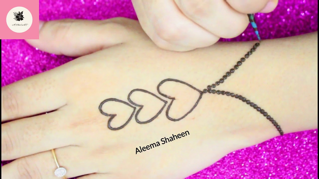 Heart Henna Design | Bracelet heart mehndi design for Hand 2019 | HENNA ...