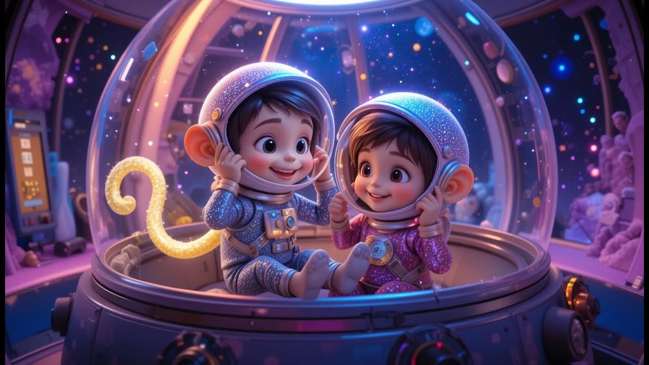 Little Moon Monkey Goes Swing Swing Rhyme Song | Popular Nursery Rhyme ...