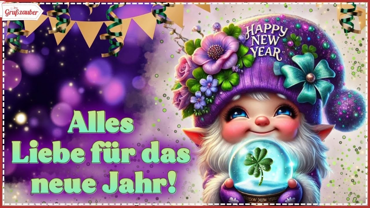 Liebe Grüße für das neue Jahr 2026 🍀 Happy New Year 🍀 Grußvideo ...