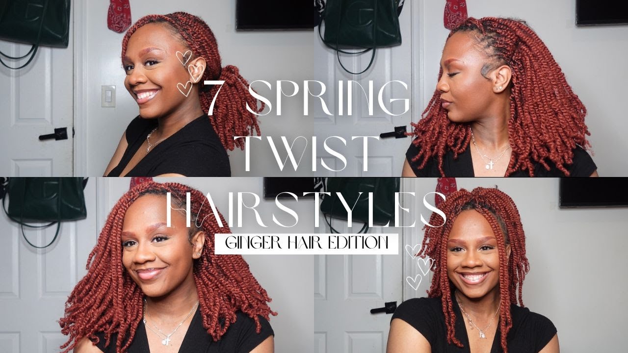 7 WAYS to style your short Spring Twist | QUICK and EASY hairstyles ...