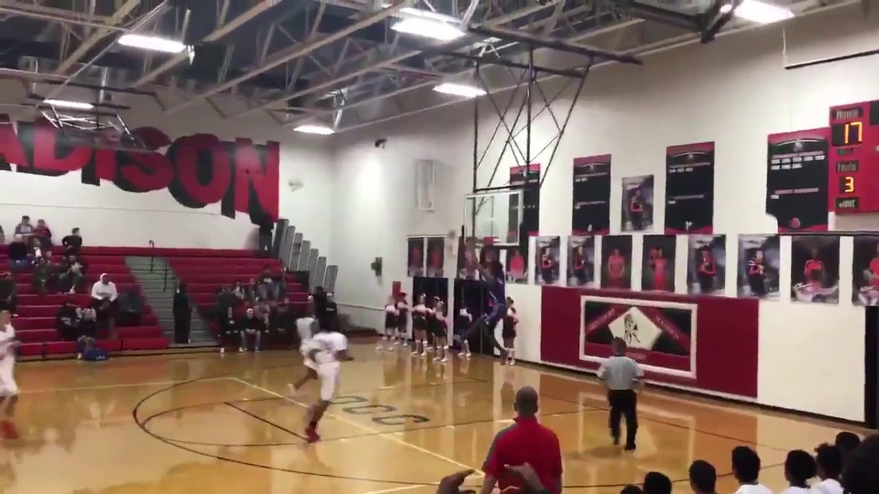 High School Basketball Player Breaks Rim After Dunk - YouTube