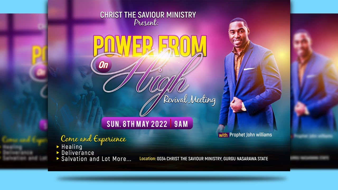 Church Poster Design | How to design church poster in photoshop ...