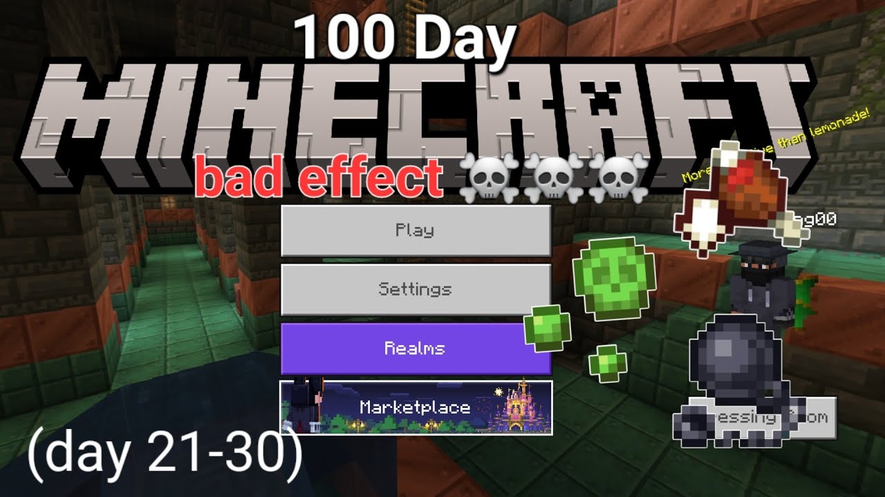 100 day mc hard bad effect #21-30 - YouTube