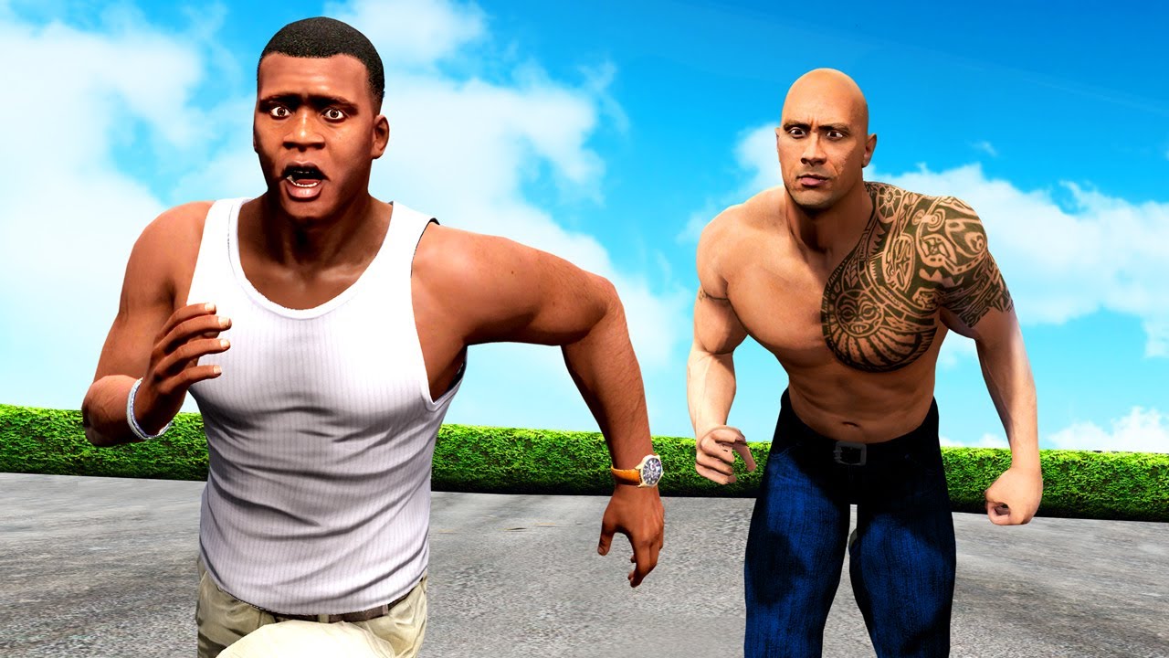 ESCAPE from THE ROCK in GTA 5! - YouTube