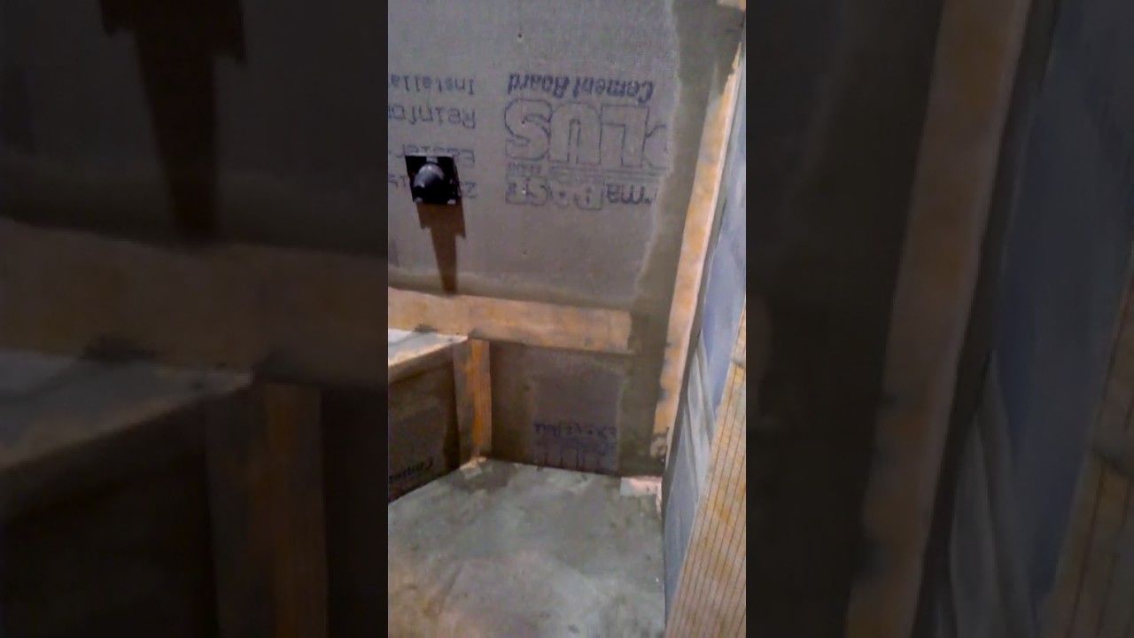 Waterproofed the shower and more drywall mud in the kids bathroom ...