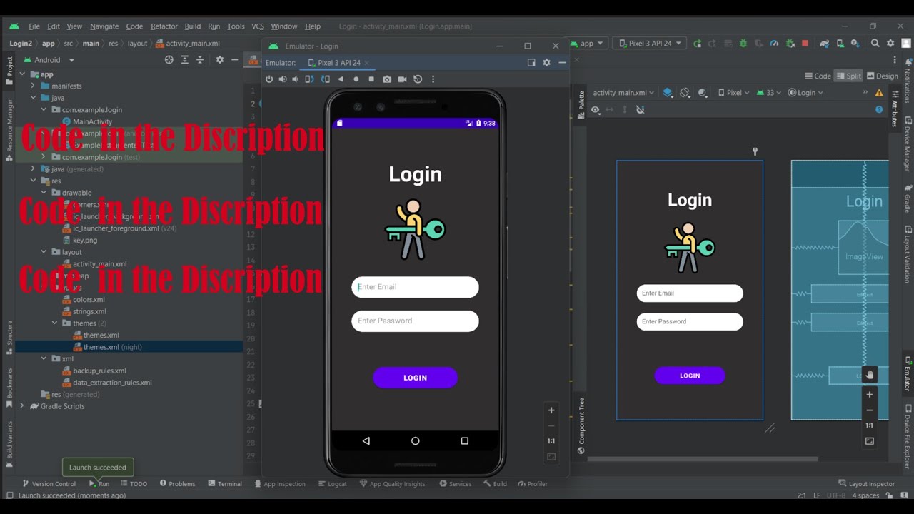 Android Studio Login Activity Design - YouTube