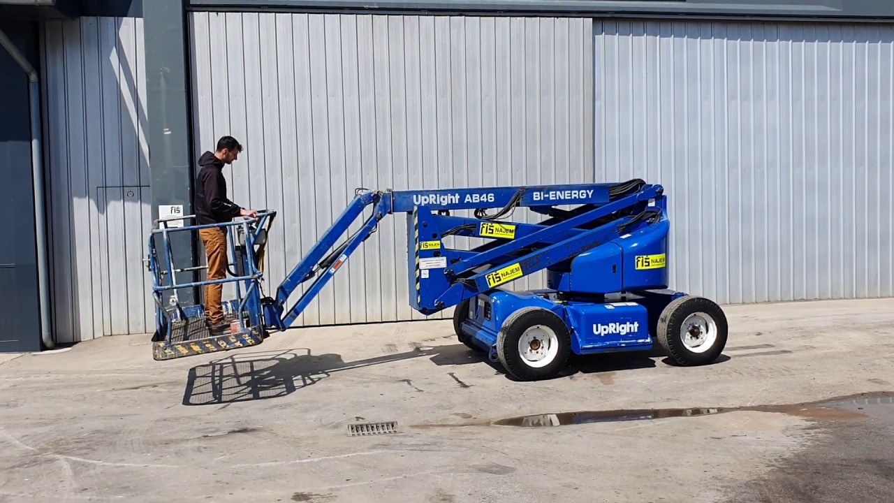 BOOM LIFT UPRIGHT AB46 BI-ENERGY FIS MACHINERY SLOVENIA - YouTube