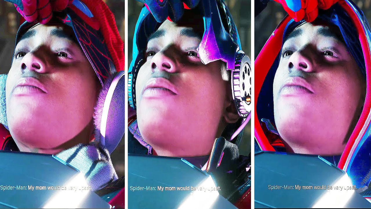 Miles Removes His Masks & Reveals His Identity w/ALL SUITS - Spider-Man ...