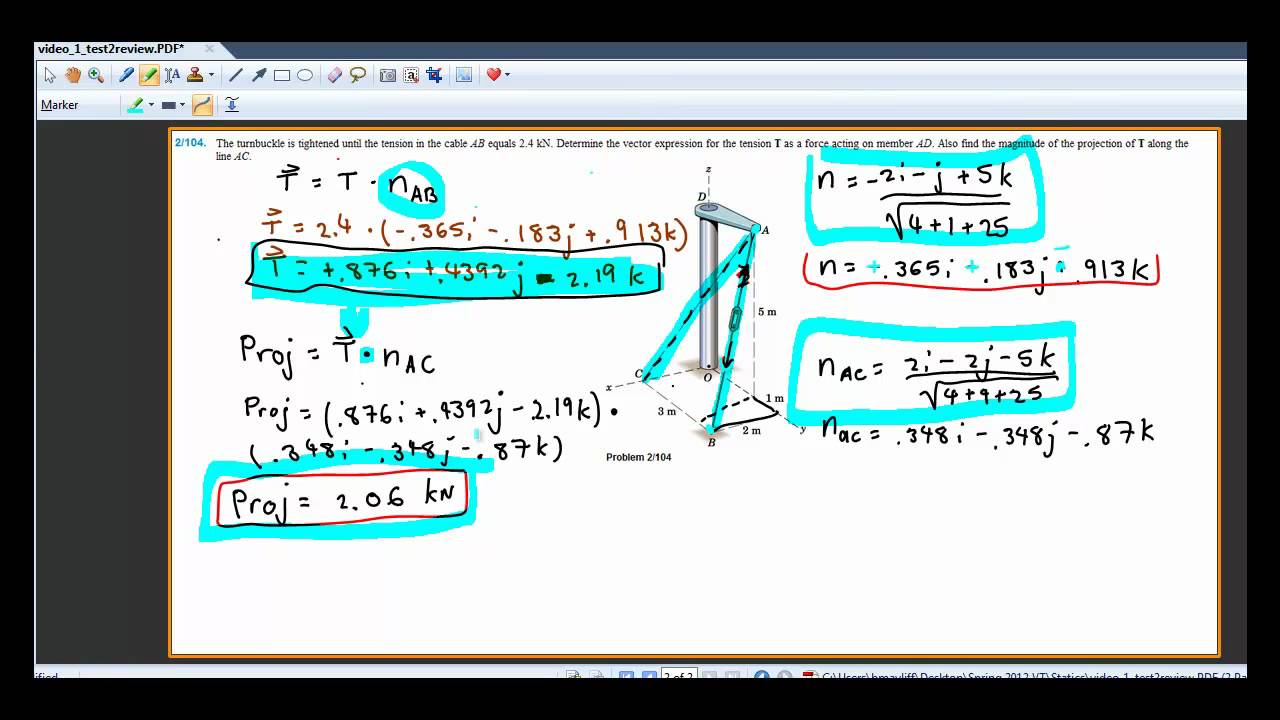 3D Force Systems - Moments using Cross Product - YouTube