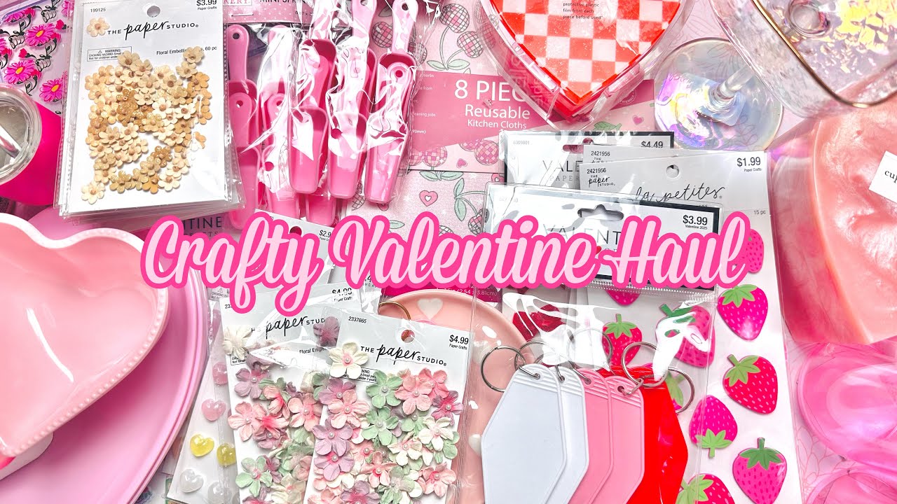 Craft Haul | Crafty/Craft Room Valentine Haul | Hobby Lobby, Marshalls ...