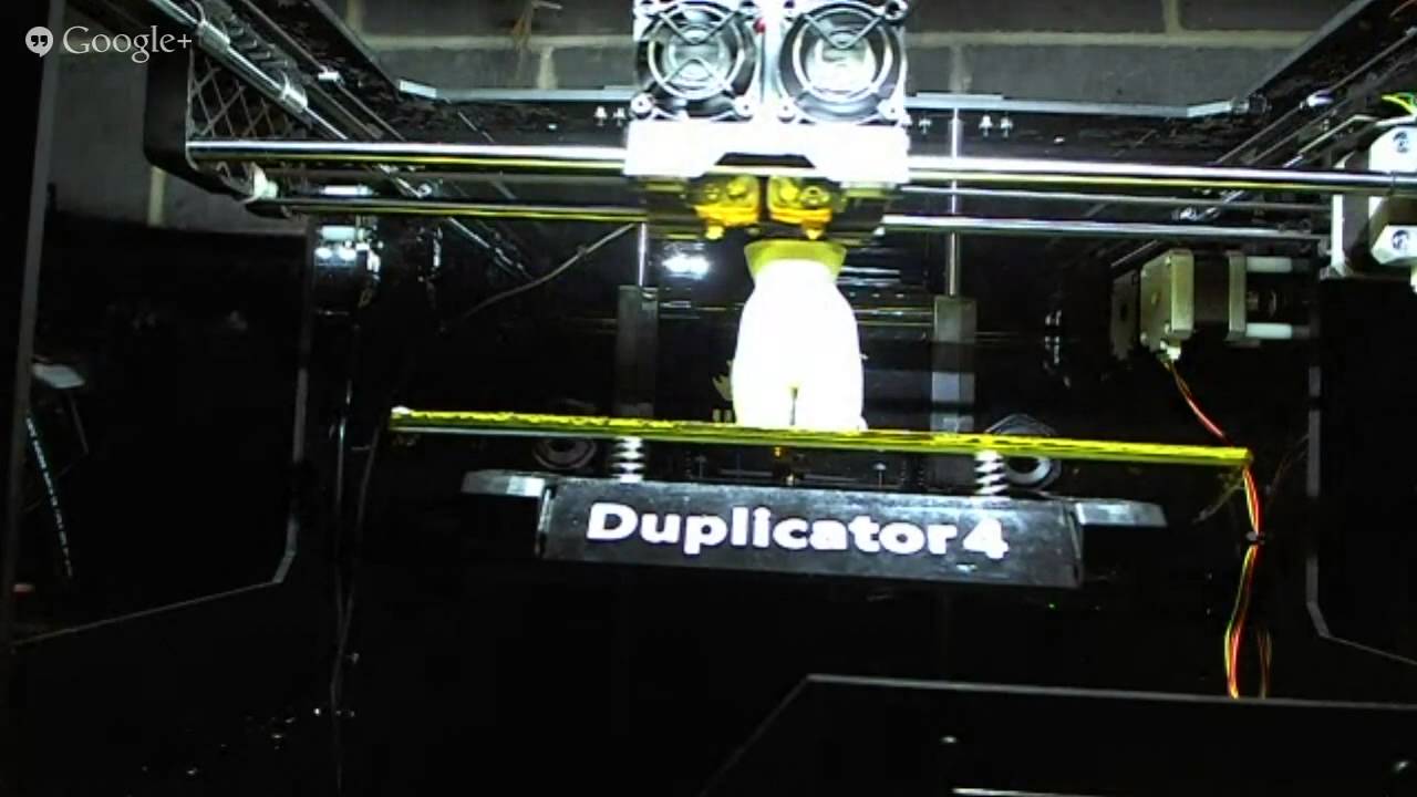 New 3D Printer Duplicator 4 Printing Statue Pt. 2 - YouTube