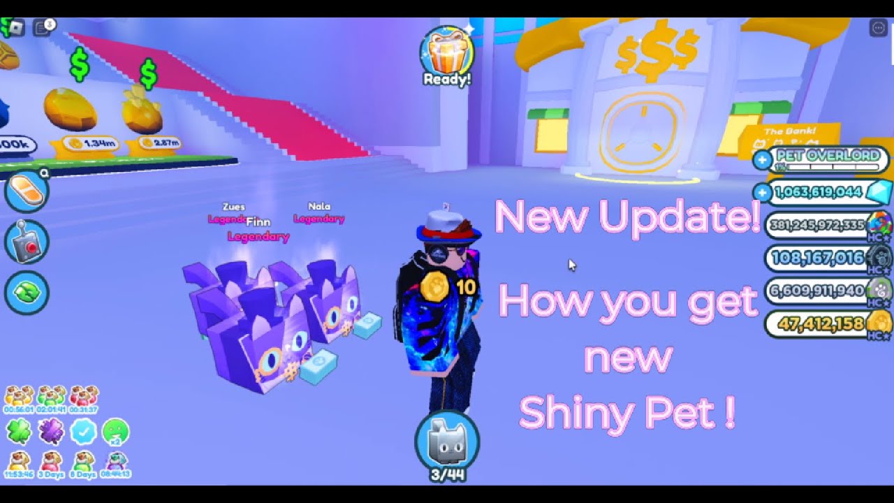 Rolox Pet Simulator X. New update December 10, I hatch the new Shiny ...