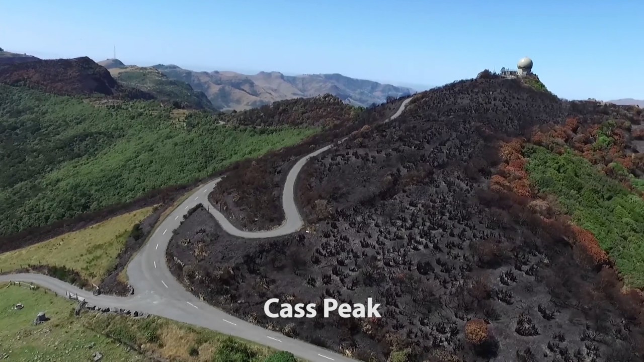 Aerial video showing fire damage on the Christchurch Port Hills (edited ...