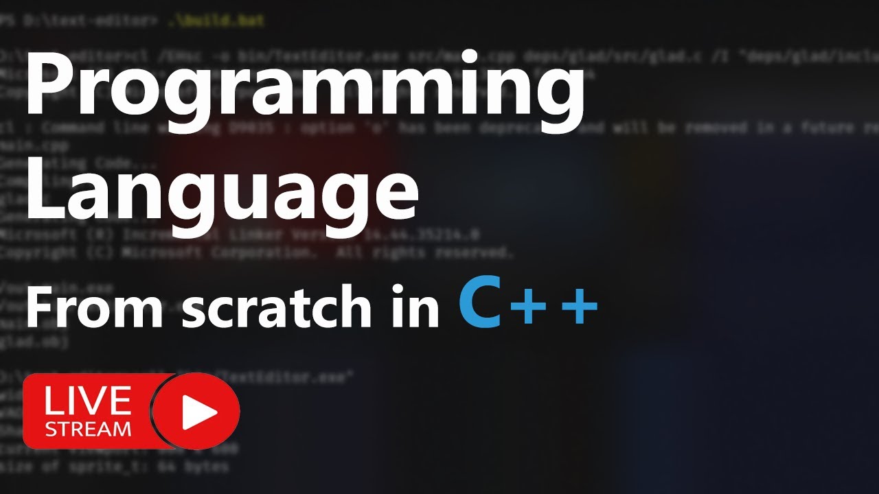 Programming Language from scratch | Live Coding #1 - Lexer - YouTube