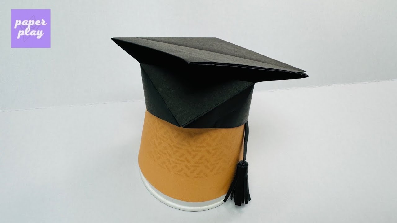 학사모 종이접기 졸업모자 graduation cap origami - YouTube