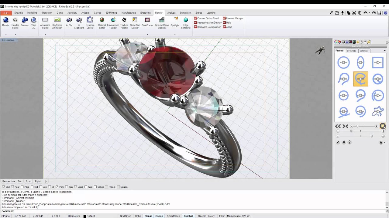 RhinoGold 5.7 - Animation Studio - YouTube