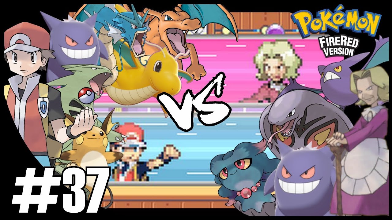 Pokemon Fire Red: #37 - POKEMON LEAGUE!!! - Elite Four Agatha (second ...