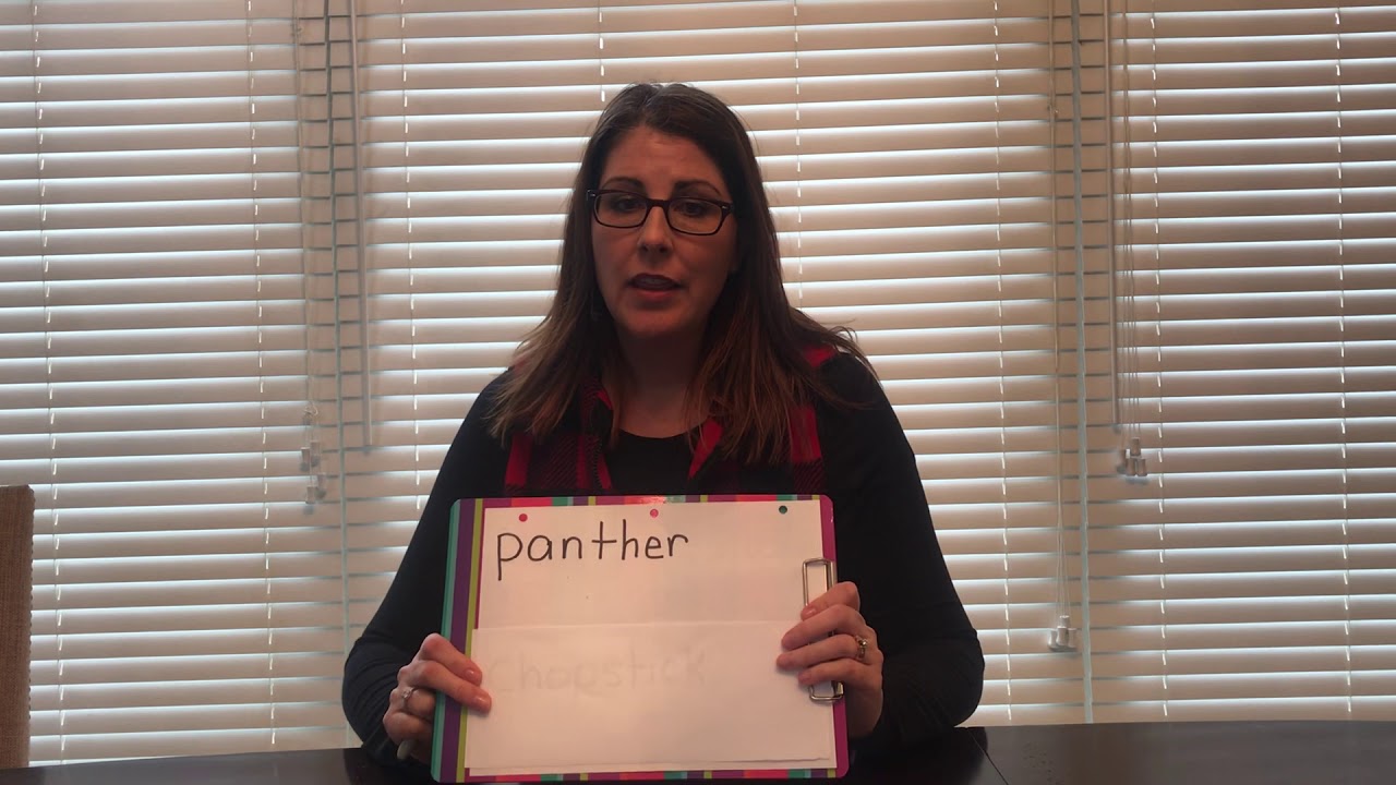 Syllable division lesson #2: vc/ccv - YouTube