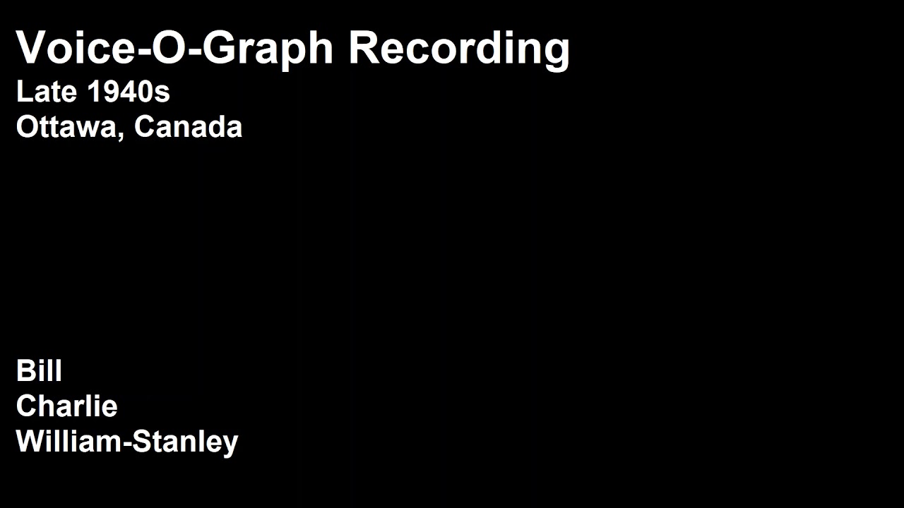 Voice O Graph Record recorded sometime in the 1940s - YouTube