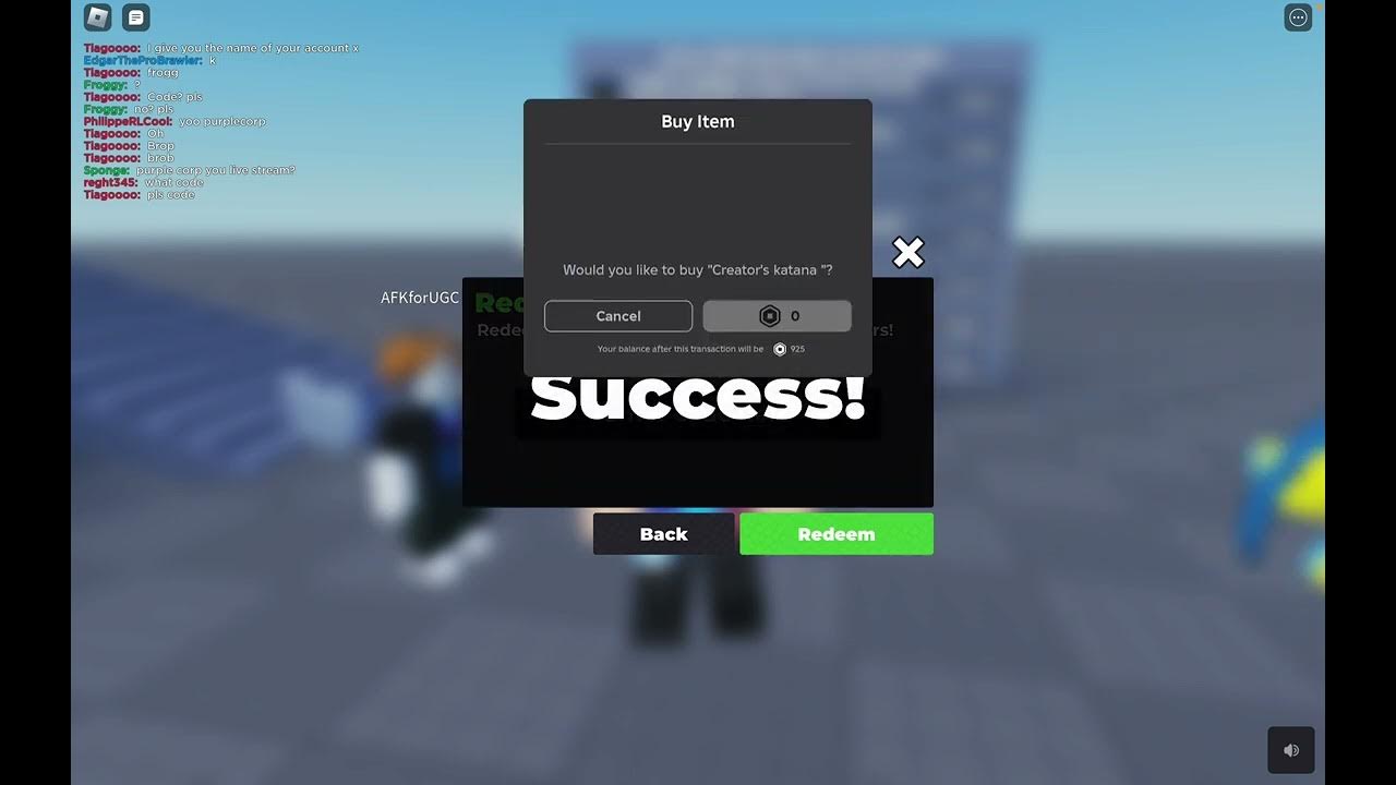 Sniping Creator's katana #68 (Roblox Free UGC Limited) - YouTube