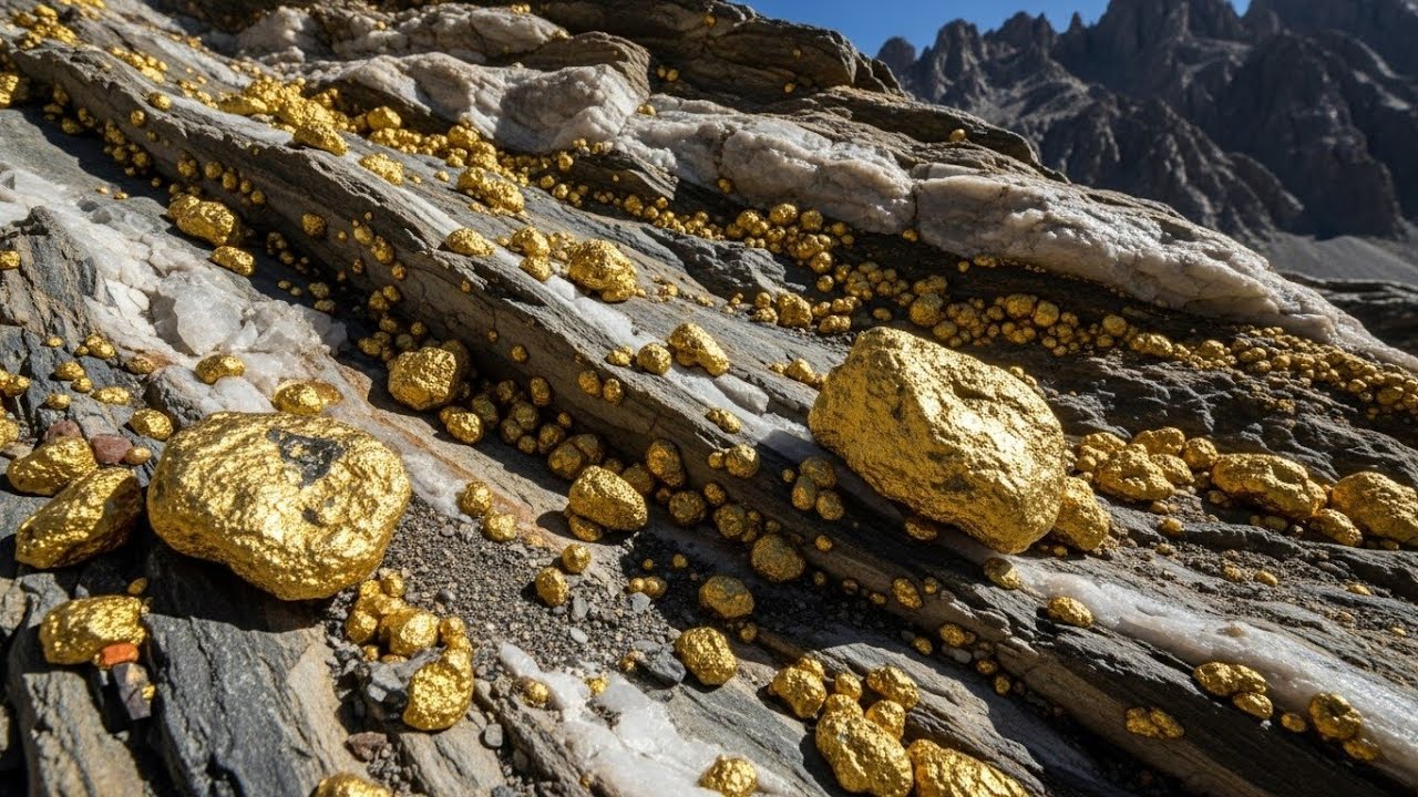 Uncovering Hidden Gold: Raw Nuggets Found Inside Natural Rock! - YouTube