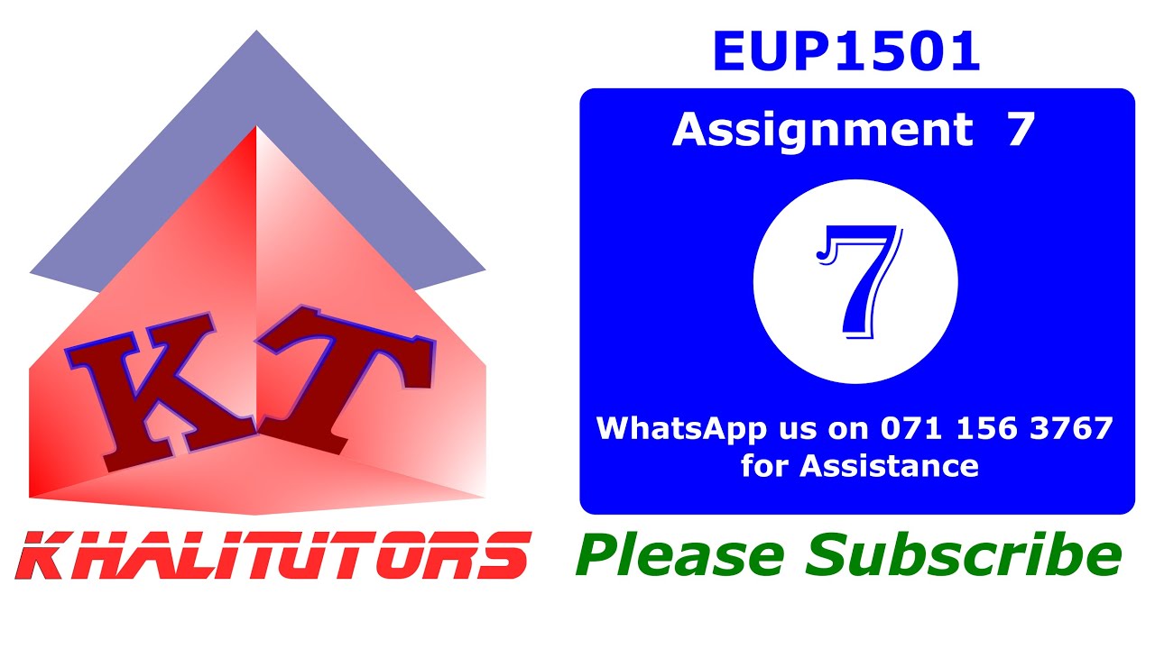 2024| EUP1501| ASSIGNMENT 7| EXCEL| PART 5 OF 7 - YouTube