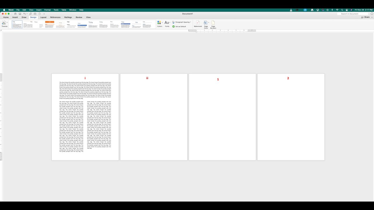 How to put two different styles of page number, Roman and numerical ...
