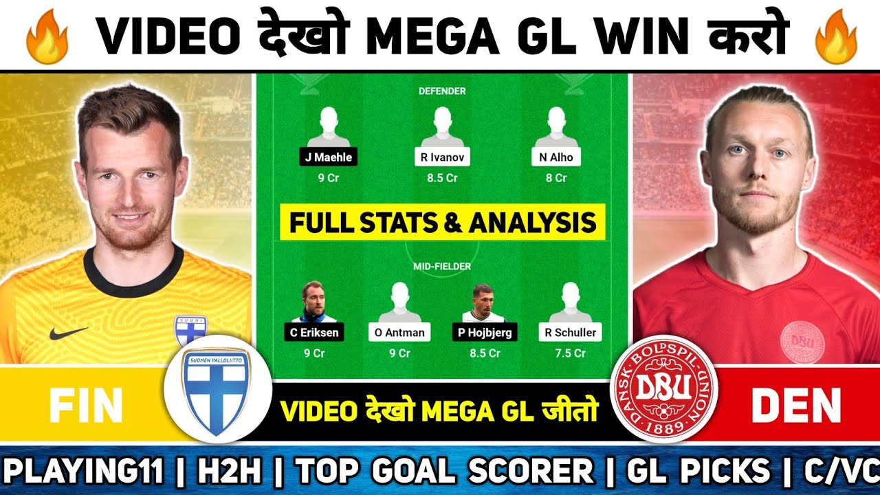FIN vs DEN | FIN vs DEN Dream11 Prediction | FIN vs DEN Dream11 Team ...