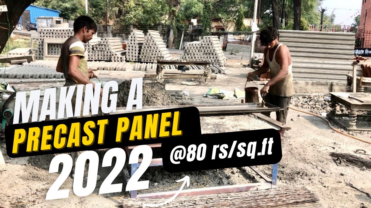 High Performance Concrete Precast Boundary Wall Panel Casting at Plant ...