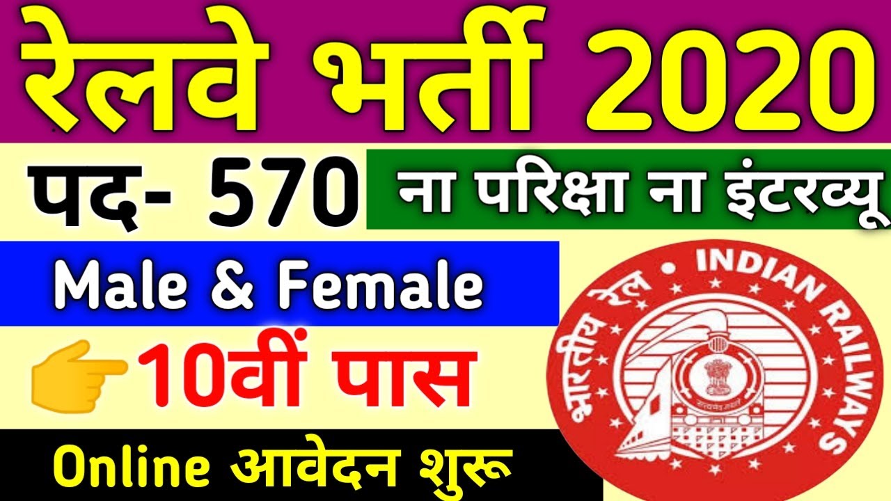 RAILWAY RECRUITMENT 2020 || UPCOMING RAILWAY VACANCY 2020 || GOVT JOBS ...
