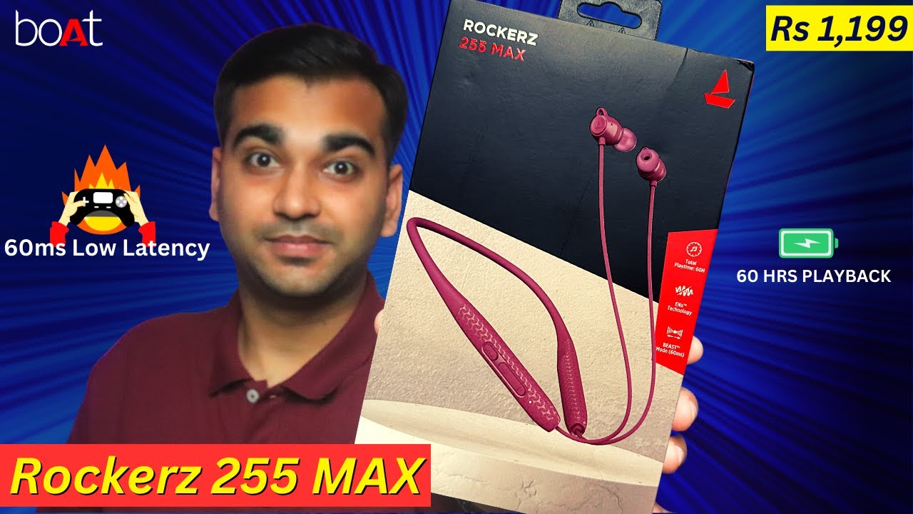 boAt Rockerz 255 Max Best Neckband under 1500 | App Connectivity, Heavy ...