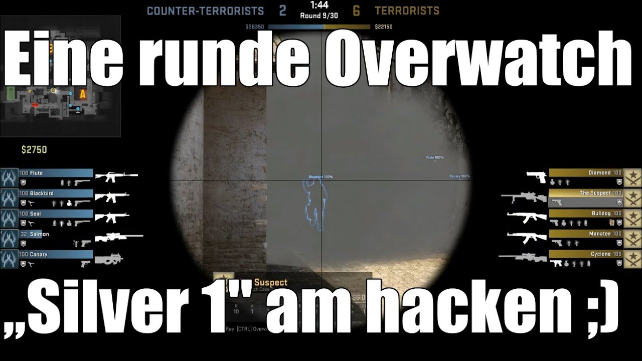 ,,Silver 1'' am hacken| Eine Runde Overwatch CSGO - YouTube