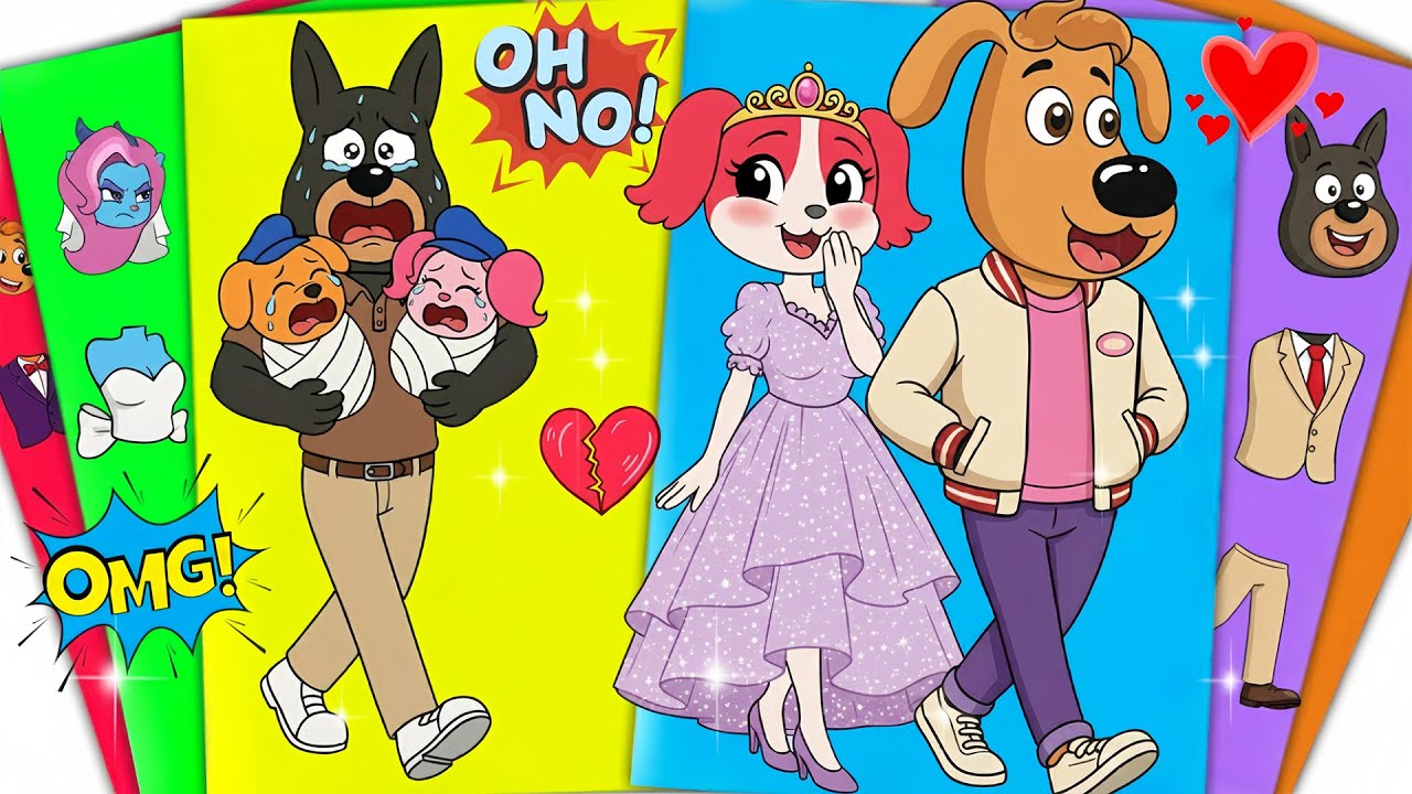 [Sticker Book DIY] NEW Decorate SHERIFF LABRADOR.. Oh No! PAPILLON ...
