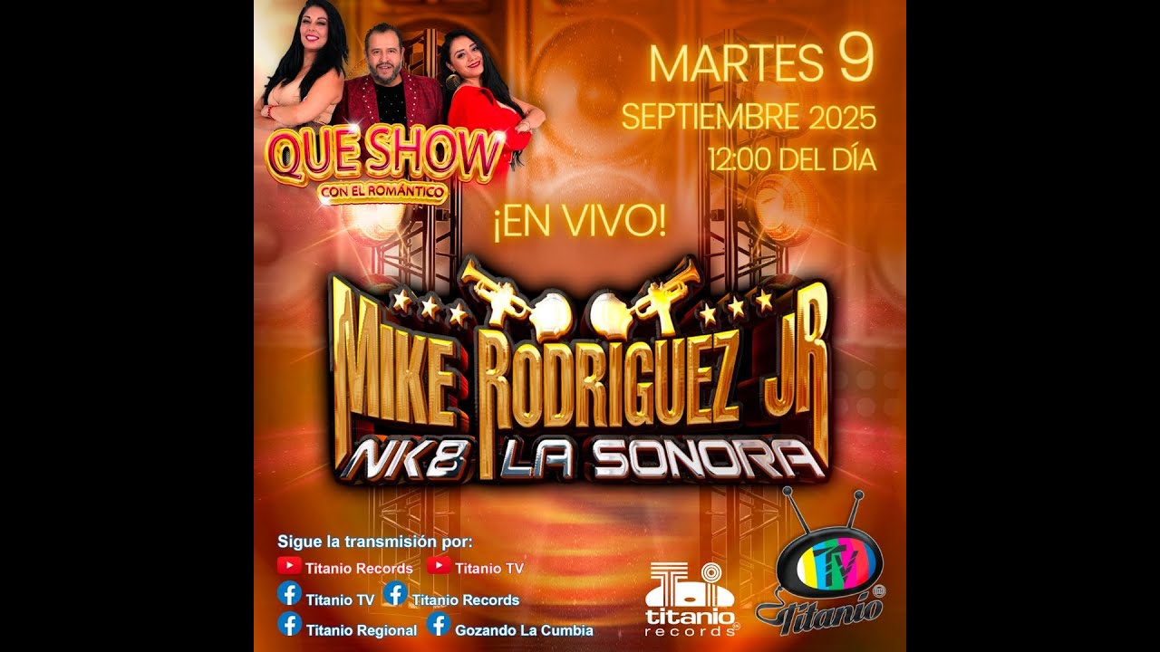 Mike Rodriguez Jr. Nk8 La Sonora en Que Show con el Romántico - YouTube