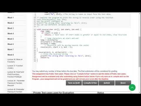 NPTEL 2024 PROBLEM SOLVING THROUGH PROGRAMMING IN C WEEK 8 PROGRAM 4 ...